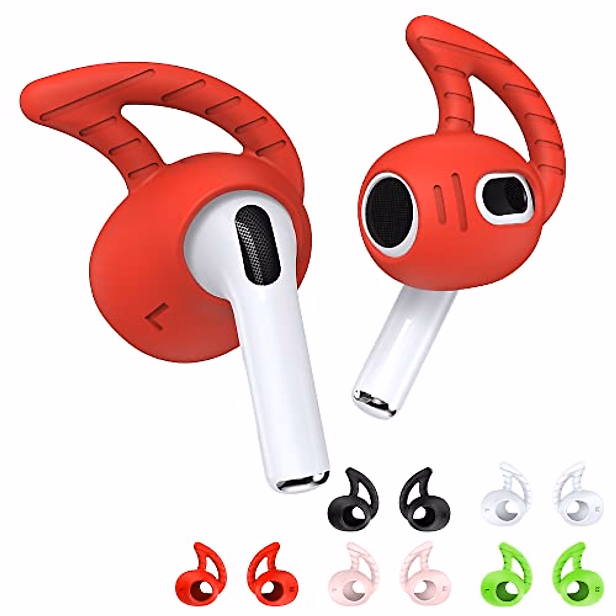 [5 Pairs] for AirPods 3 Ear Hooks Covers, WOFRO Anti-Slip Ear Tips Cover Soft Silicone Add Grip Sport Ear Wing Earbuds Accessories Compatible with AirPods 3rd Generation(5 Colors)