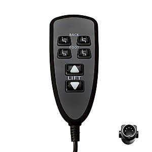 Uetmulik Power Recliner Lift Chair Raffel Systems 6 Button 5 Pin Hand Control Remote Model HC R2B 04 Replacement