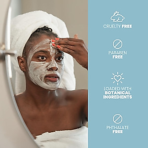 Eva Naturals GLO2 Oxygen Clay Masks For Face Skin Care - Exfoliating Pore Minimizer Face Masks Skin Care - Anti-aging Facial Skin Care Products - Hydrate & Restore All Skin Types - 2 Oz