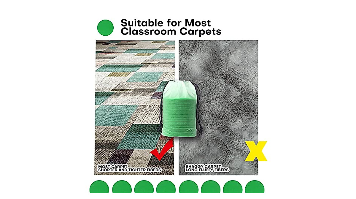 Bwlky 50Pcs Carpet Markers for Classrooms - Organize Learning