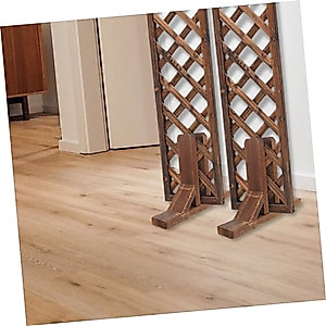 ANDRESLAD Solid Wood Screen Base Fences Thickened Divider Stand Thickened Divider Bracket Divider Supply Patio Fence Base Parts Room Screen Supply Room Divider Stand Room Screen Clips Wooden