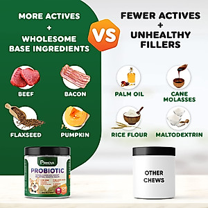 Primova Pet Products - Probiotic Dog Chews for Dog Digestive Enzymes - Dog Diarrhea & Natural Allergy Relief - Puppy Probiotic Chews - Dog Allergy Chews - Pack of 120 Chews