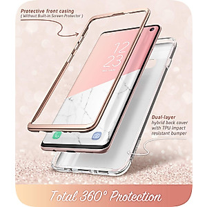 i-Blason Cosmo Designed for Galaxy S10 Case Stylish Glitter Protective Bumper Case Without Built-in Screen Protector for Galaxy S10 2019 Release (Marble)