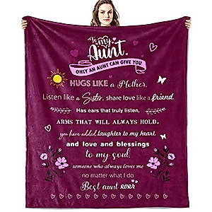 Tsefiwo Mothers Day Aunt Gifts from Niece Aunt Birthday Gift Best Aunt Ever Gifts Aunt Gifts from Nephew Birthday Gift for Aunt Birthday Gifts Ideas Throw Blankets 60"x50"