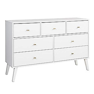 Home Square 4-Piece Set with 2 Modern Nightstands Tall Chest & 7-Drawer Dresser