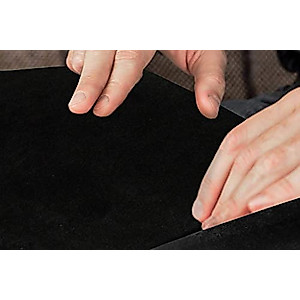 Black Self Adhesive Velvet Fabric Sticky Felt Sheets for Art & Crafts, Jewelry Box, Drawer Liners- 2PCS x (17.3" x 39.3")