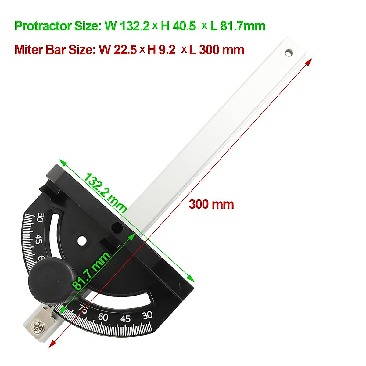 O'SKOOL Replacement Miter Gauge fits DeWalt table saws DWE 7490X Type 1 and Type 2, 7491RS Type 1 and Type 2, 7499GD Type 1and Type 2