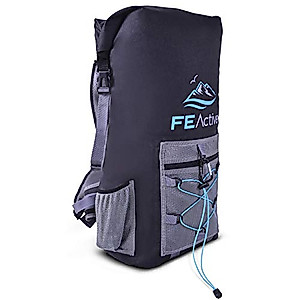 FE Active Waterproof Cooler Backpack - 35L Ice Soft Cooler Dry Backpack, Insulated Cooler Bag. Great Beach Bag, Fishing Bag & Ice Chest. Compact for Camping & Backpacking | Designed in California, USA