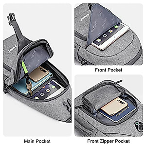 G4Free RFID Sling Bag Crossbody Backpack Small Chest Shoulder Bag Hiking Outdoor