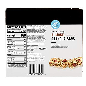 Amazon Brand - Happy Belly Sweet & Salty Almond Granola Bars, 1.2 Oz, 6 Count