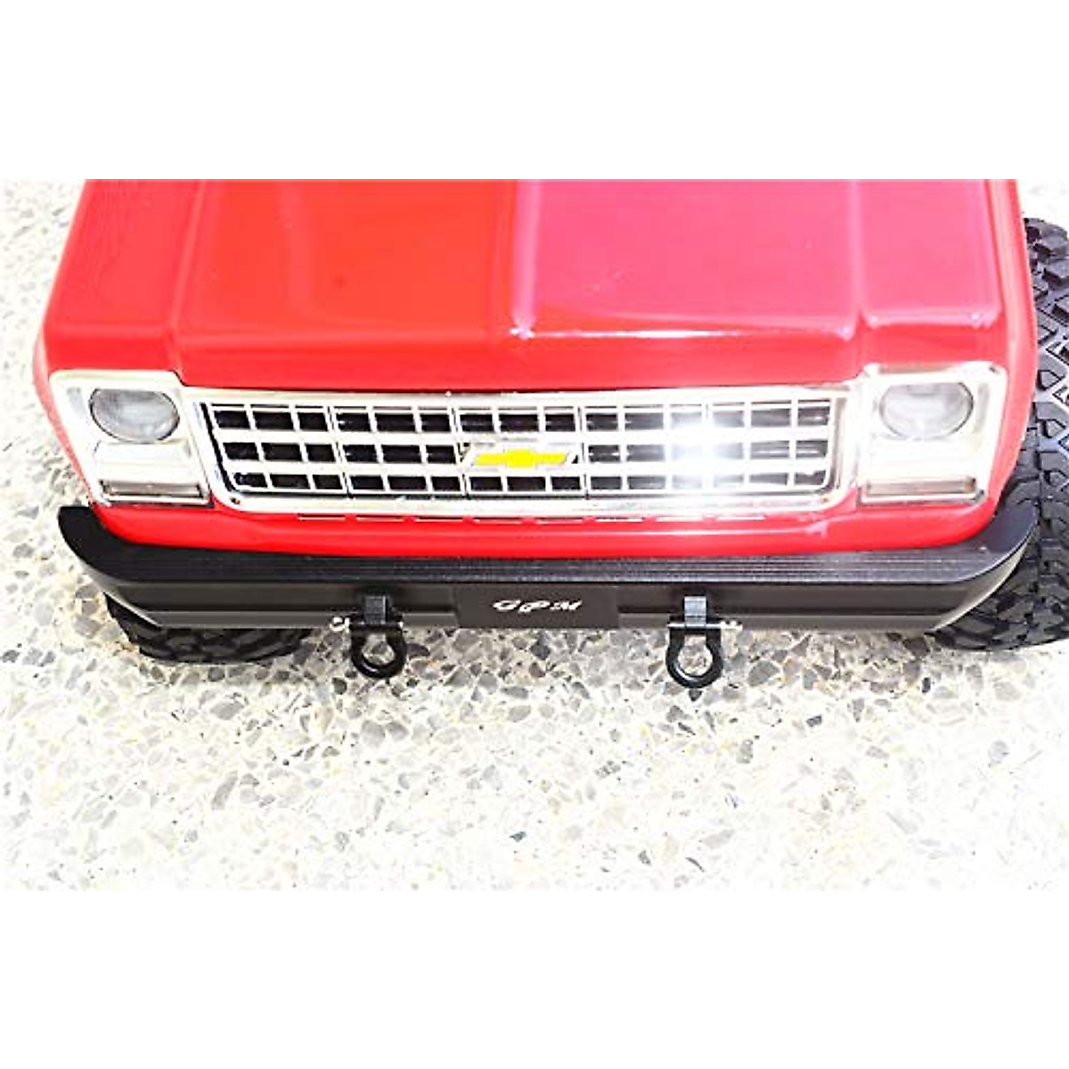 3pc Set Upgrades Aluminium Front Bumper Mount+D-Rings TRAXXAS-1/10 TRX-4 Chevrolet K5 Blazer 82076-4 RC Cars by GPM (Silver)