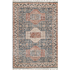 nuLOOM Jacquelyn Flatweave Area Rug, 6' Square, Multi