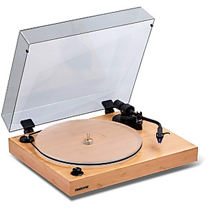 Fluance RT85 Reference High Fidelity Vinyl Turntable Record Player with Ortofon 2M Blue Cartridge, Acrylic Platter, Speed Control Motor, High Mass MDF Wood Plinth, Vibration Isolation Feet - Bamboo