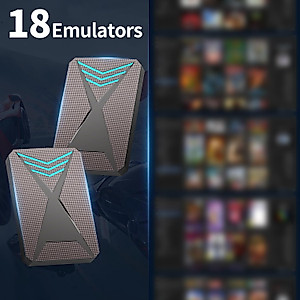 jmaisiu Retro Game Console HDD 2T, Hyper Base LBox with 4280 Hot Retro Games, Launchbox Game System with 18 Emulator Console, Plug and Play for Win 8.1/10/11, Up to 6GB/s, 5400 RPM