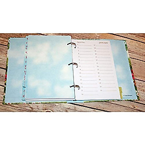 LANG - Address Book - "Flower Jars", Artwork by Susan Winget - Lay-Flat, 3-Ring Binding