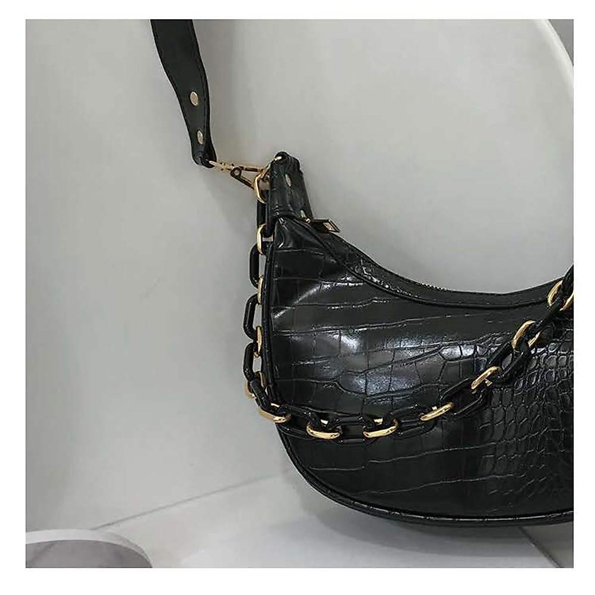 Women's Crossbody Bag Dumpling Crossbody Bag U package(black)