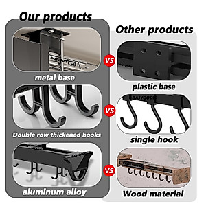 RAJYQODIS Broom And Mop Organizer/storage, Multifunctional Pull Out Broom Holder With Double Row Sliding Hook, Expandable Broom Hanger Suitable For Various Scenarios (Size : 51cm/20.0inch)