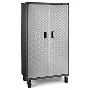 Gladiator GALG36CKXG Ready-To-Assemble Mobile Storage Cabinet 36" W x 66" H x 18" D Steel Garage Cabinet