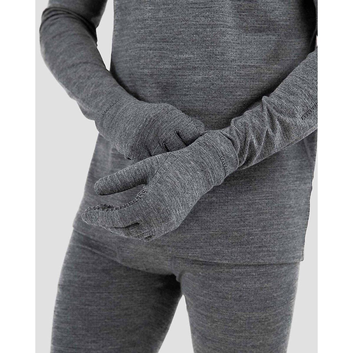 Terramar Adult Merino Wool Glove Liner, Charcoal Heather, Large