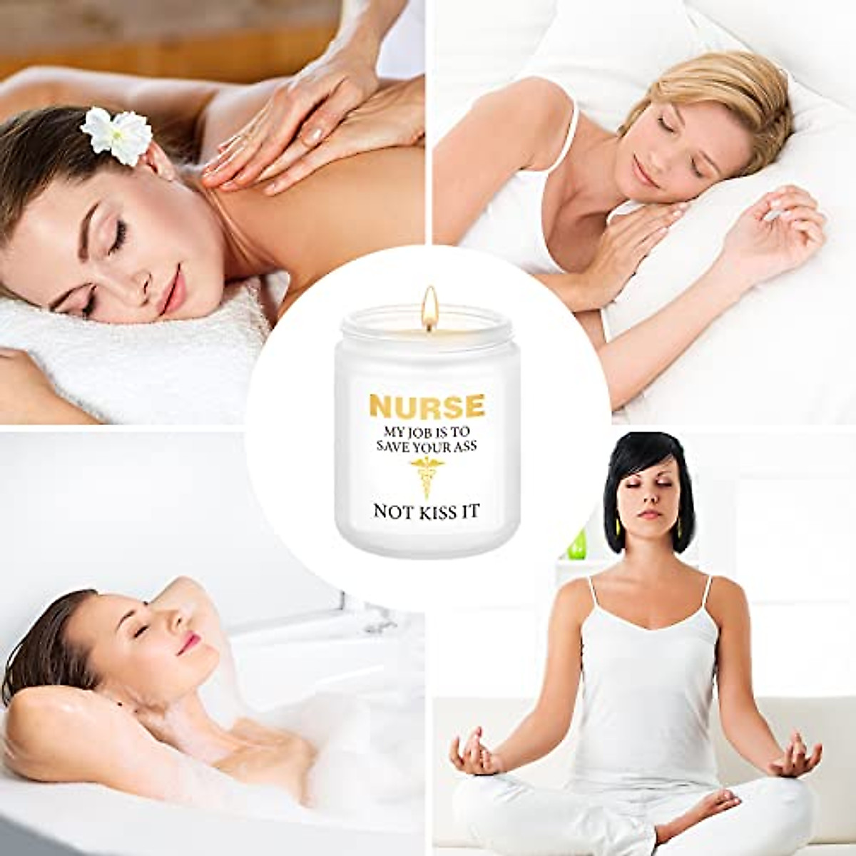 Nurse Gifts for Women, Funny Nurses Week Gifts for Friends Coworker, Nurse Appreciation Gifts, RN Nursing Gifts, Birthday Retirement Nursing School Graduation Gifts - Lavender Scented Candles