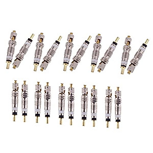 barenx 20Pcs Silver Tubeless Valve Core Copper Replacement Part Universal Accessory for Road Bikes and Mountain Bicycles
