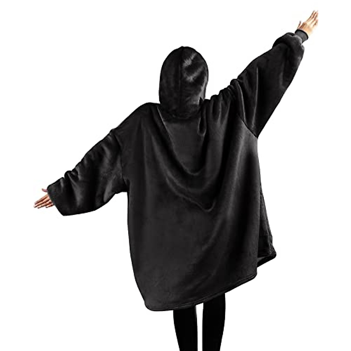 Renjie Wearable Blanket Hoodie for Women Adult, Super Warm and Comfy Oversized Blanket Hoodie Sweatshirt with Giant Pocket