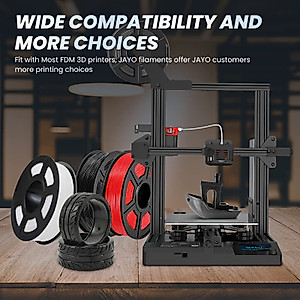 TPU Filament 1.75mm, JAYO Flexible 3D Printer Filament TPU Shore 95A, 0.5 KG Spool TPU Red, Dimensional Accuracy +/- 0.03 mm