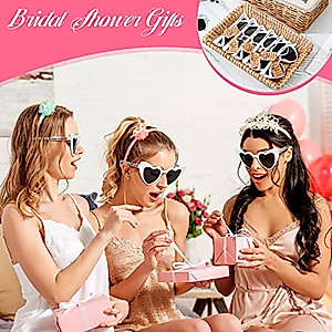 Vabean 50 Pcs Wedding Bridal Sunglasses Party Favors for Guests Bulk Heart Shaped Sunglasses Bachelorette Sunglasses Favors Gift (White)