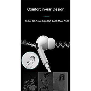 for iPhone Wired Earbuds, Wired Headphones for iPhone 14 Pro Max, Earphones in-Ear with Mic and Call Controller, Noise Isolating, Wired Earbuds Compatible with iPhone 14 Pro/14/13/12/11/XR (2 Pack)