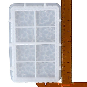 Uniquer 3Pcs Diamond Resin Tray Molds with Edges,Rectangle Round Shaped Epoxy Silicone Casting Molds for Makeup Holder,Art Craft Making Supplies