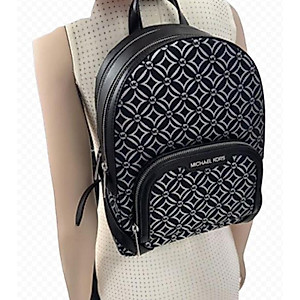 Michael Kors Jaycee Backpack Black Medium Leather, Black