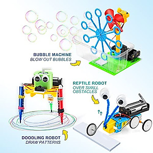 STEM Robotics Kit, 6 Set Electronic Science Projects Experiments for Kids Ages 8-12 6-8, STEM Toys for Boys, DIY Engineering Robot Building Kits for Girls to Build 7 8 9 10 11 12 + Year Old Gift Ideas