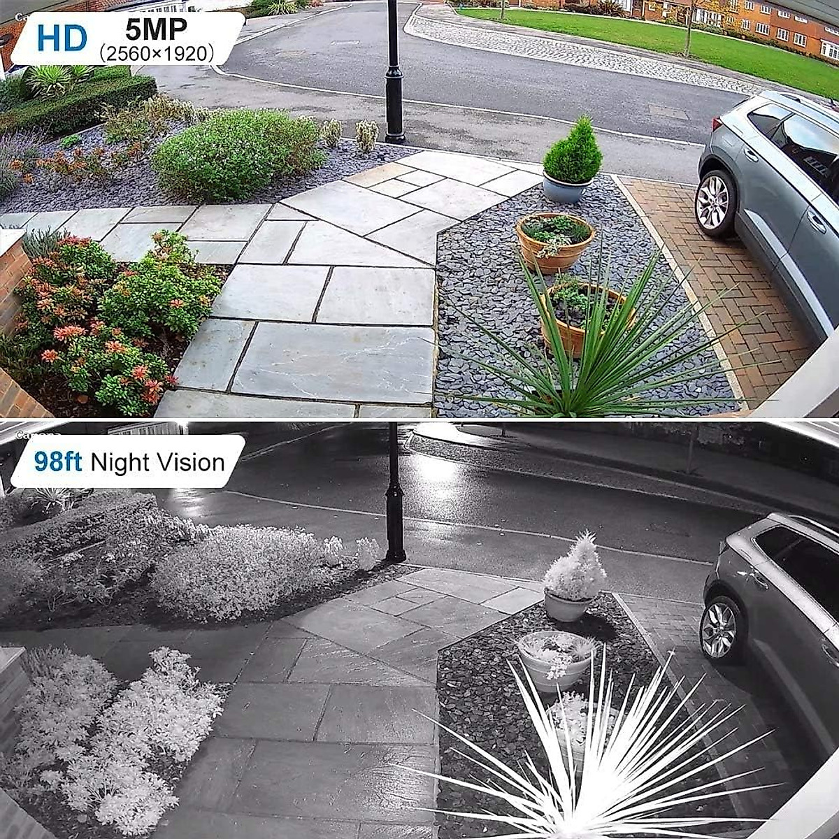 Anpviz 5MP IP PoE Dome Security Camera with Mic/Audio, Turret Camera Outdoor with Human Detection, IP66 Weatherproof, 98FT Night Vision, 2.8mm Wide Angle, Full Metal (U Series)