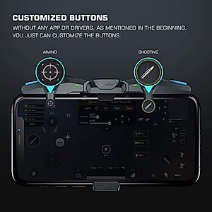 GameSir Mobile Triggers,Mobile Game Controllers F4 Falcon,Foldable Plug and Play Gaming Trigger for iOS and Android Phone(PUBG/Fortnite/Rules)（4.5-6.5 inch ） [android]