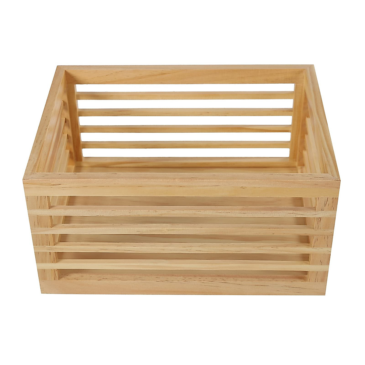 TOOL1SHOoo Bamboo Storage Organizer Bin For Kitchen Pantry Bathroom Slotted Cabinet Shelf 6 Pack Natural Bamboo Storage Organizer Bin For Kitchen, Pantry, Bathroom