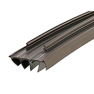 M-D Building Products 67967 Kerf Style 36 Inch Vinyl Replacement Door Bottom with Vinyl Fins, Brown (2 Pack)