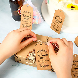 30 Sets Boy Baby Bottle Opener Baby Shower Party Favor with 30 White Organza Bags and 30 Thank You Cards Cute Baby Shower Return Gifts for Guest Wedding Souvenir Kids Birthday Party Supplies, Gold