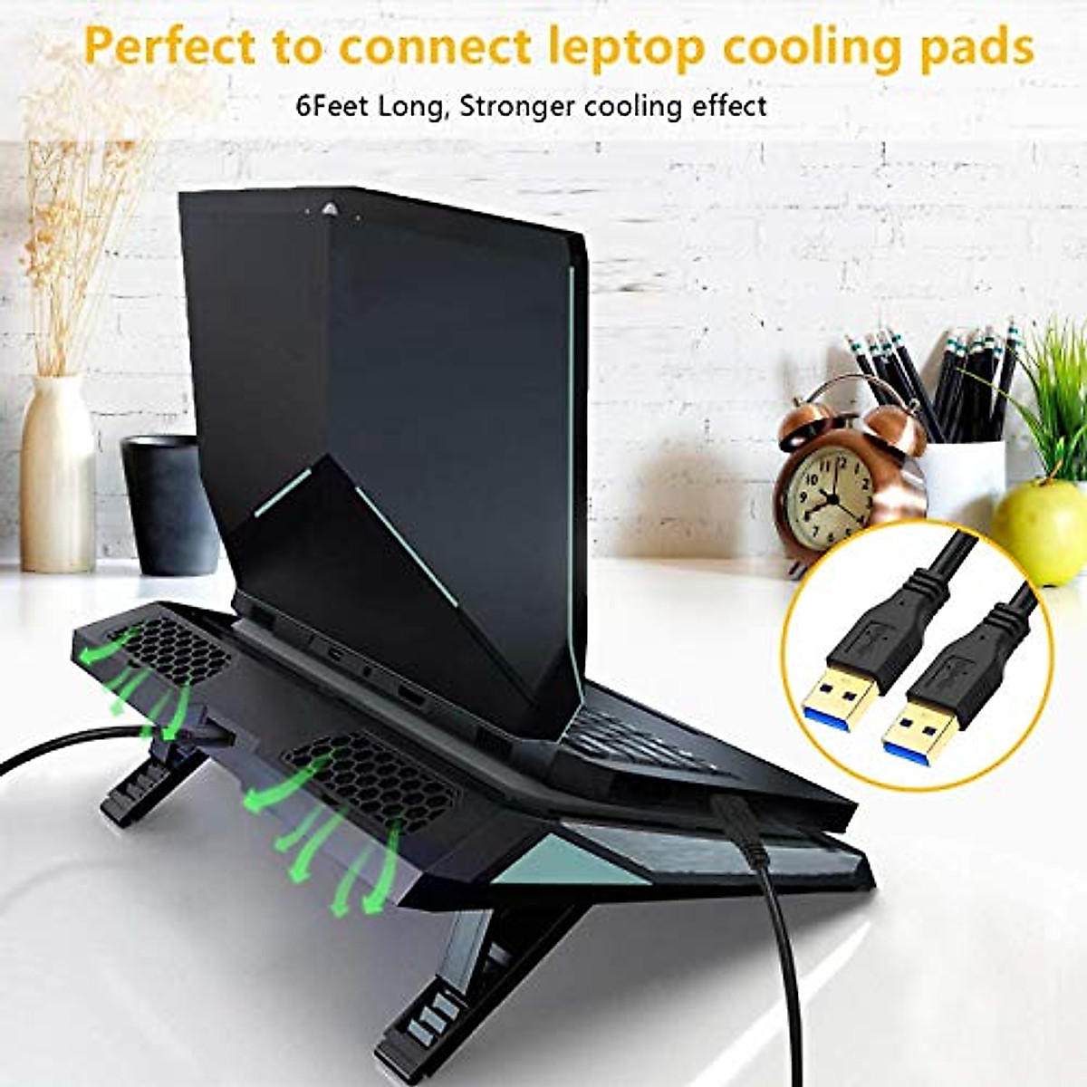 FXAVA USB to USB Cable, USB Cable Male to Male Type A to Type A Cable for Data Transfer Compatible with Hard Drive Enclosures, Laptop Cooler and More - 3.3FT