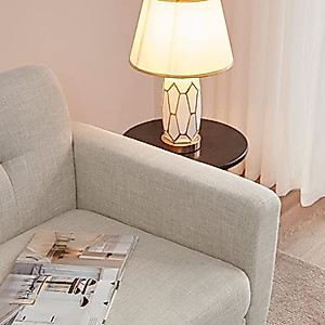 Kingfun Tbfit 65" W Loveseat Sofa, Mid Century Modern Decor Love Seat Couches for Living Room, Button Tufted Upholstered Love Seats Furniture, Solid and Easy to Install Small Couch for Bedroom, Beige…