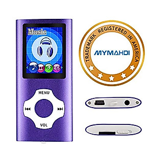 WOWSYS- Digital, Compact and Portable MP3 / MP4 Player (Max Support 64 GB) with Photo Viewer, E-Book Reader and Voice Recorder and FM Radio Video Movie in Purple