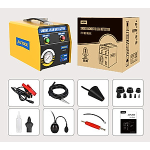 Smoke Leak Detector, 2 Mode Automotive Fuel Leakage Diagnostic Tester,Conduit Pipe System Leakage Tester,EVAP Leak Detector for 12V Vehicles