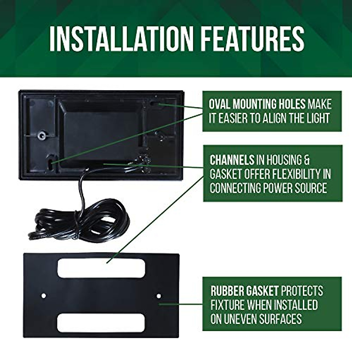 GKOLED 12V LED Step Light Fixture - Durable Waterproof Outdoor Lighting