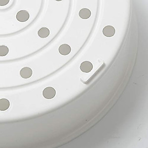 YiZYiF Steamer Basket Plastic Steaming Rack Stand Steam Basket for Rice Cooker and Warmer Kitchen Cookware Ivory B 4L/5L