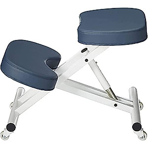 Master Massage Steel Kneeling Chair,Adjustable Height Posture Stool Posture Chair,Kneeling Office Chair,Ergonomic Kneeling Chair Prefect for Home, Office & Meditation (Royal Blue)