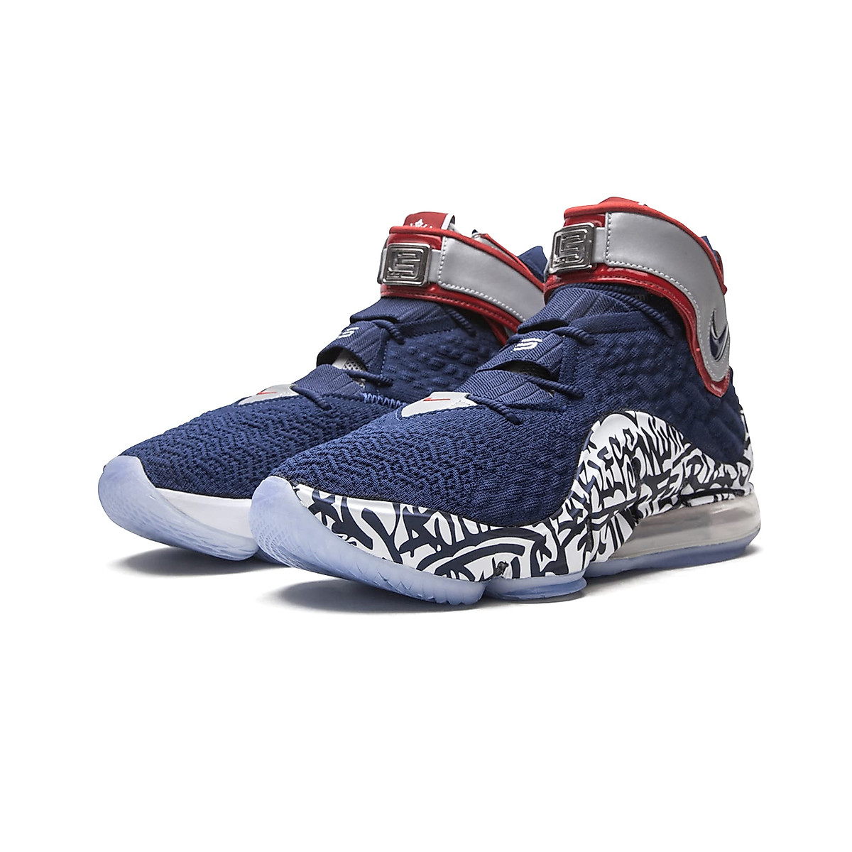 Nike Mens Lebron 17 FP CT6047 400 Graffiti Remix - Size 10