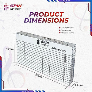 Turntable Azimuth Cartridge Alignment Protractor Set - Vinyl Record Player VTA Azimuth Ruler and Turntable Phono Cartridge Stylus Alignment Protractor