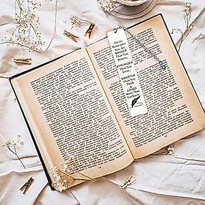 Metal Stainless Steel Bookmark Inspirational Lettering Bookmark Inspirational Book Markers for Women Religious Bible Bookmark Bible Journaling Supplies Christian Gifts