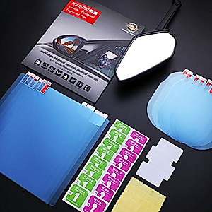 12 Pieces Car Rearview Mirror Film Rainproof Waterproof Mirror Film Anti Fog Nano Coating Car Film for Car Mirrors and Side Windows