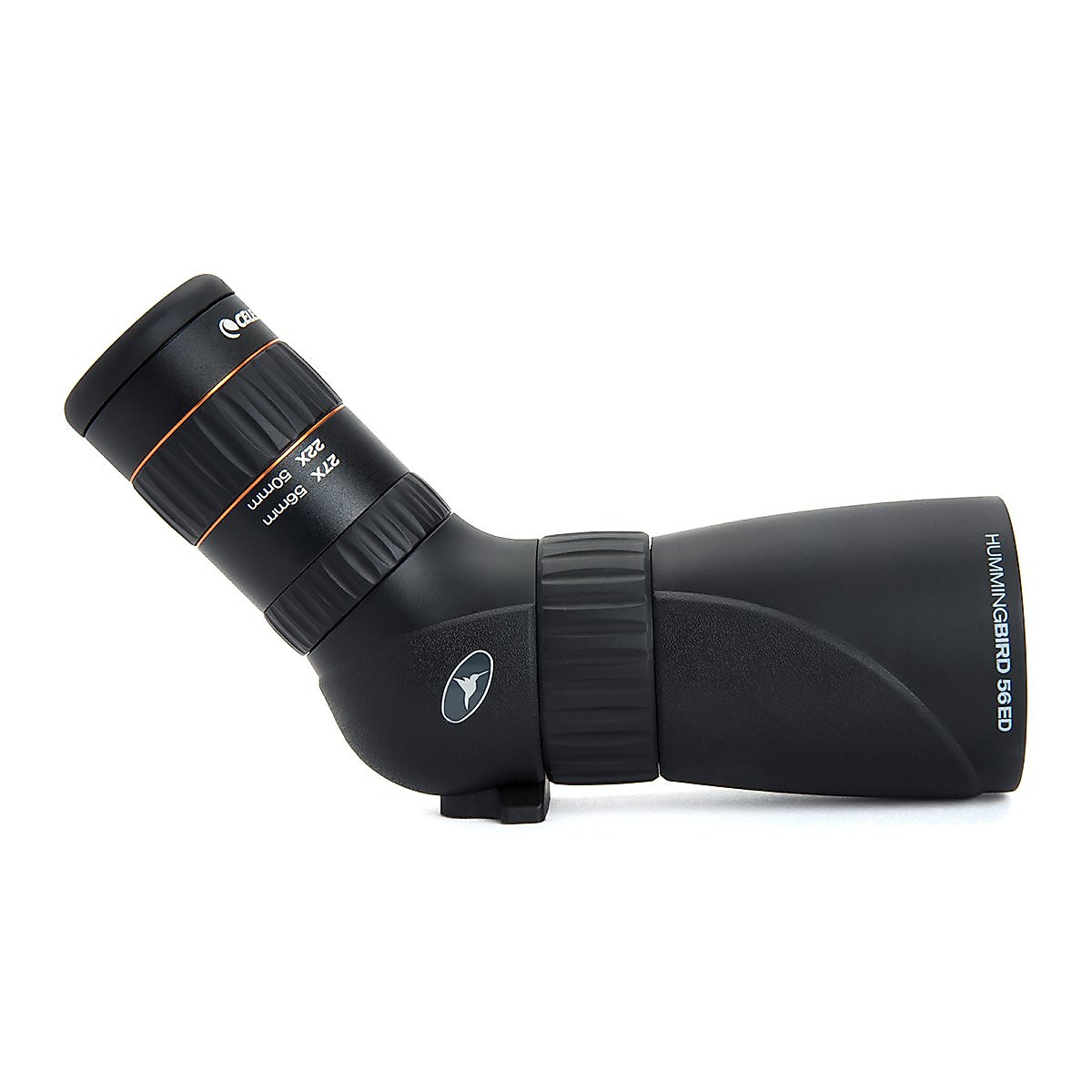 Celestron – Hummingbird 56mm Angled Spotting Scope – Ultra Portable Micro Spotting Scope – 9-27x Zoom Eyepiece – Fully Multi-coated and ED Glass Optics – Rubber Armored – Tripod Adaptable