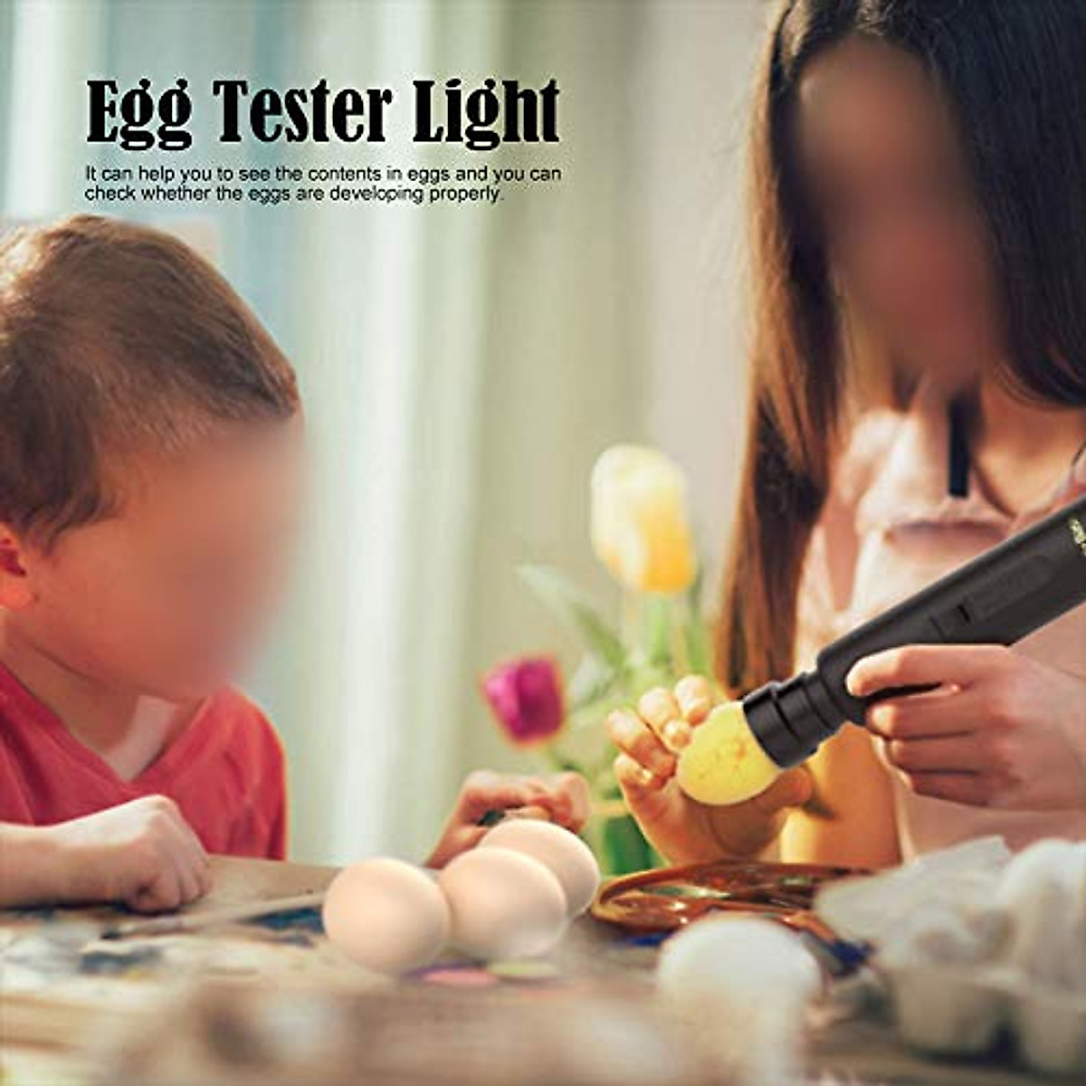 zjchao LED Egg Candler Light, High Intensity Bright Cool Light Monitoring Eggs Development Flashlight for Chickens Ducks Birds Eggs